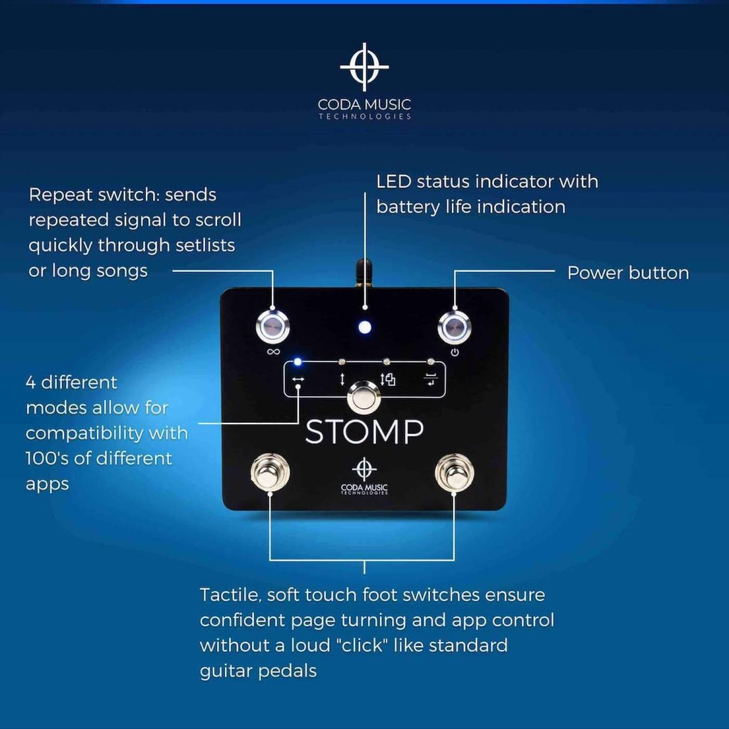 Review: STOMP Bluetooth pedal from CODA MUSIC Technology - Cambron ...